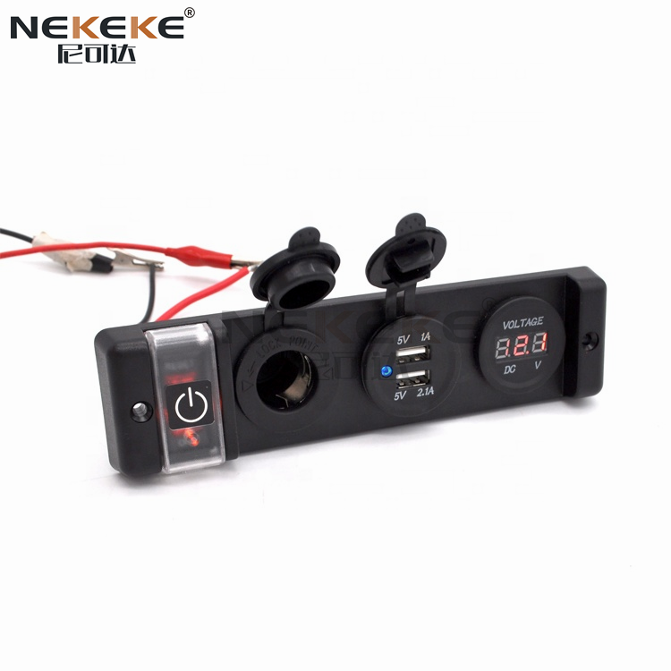 12V Marine Boat Switch Panel With Cigarette Lighter , Custom Marine ...